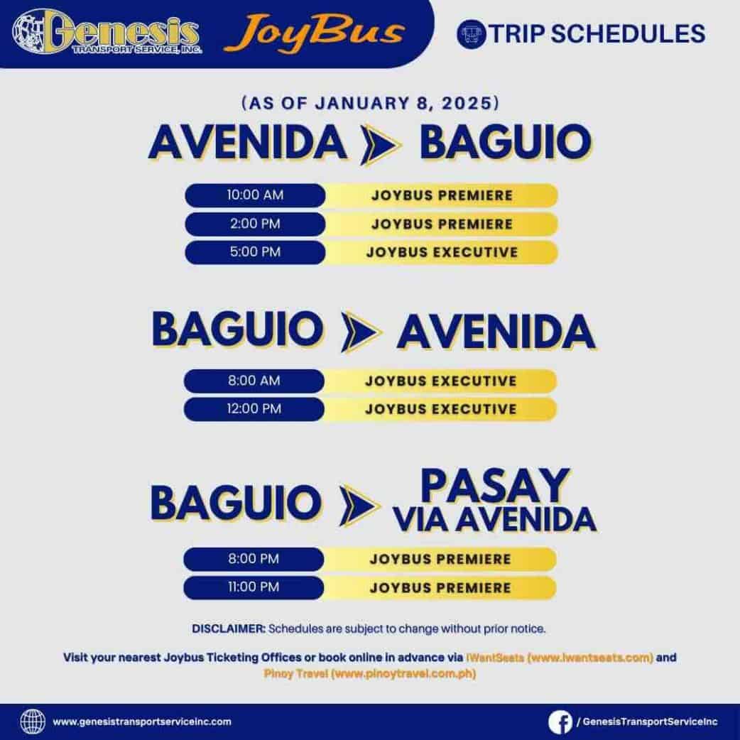 2025 MANILA to BAGUIO Bus Schedules & Operators - Philippine Beach Guide