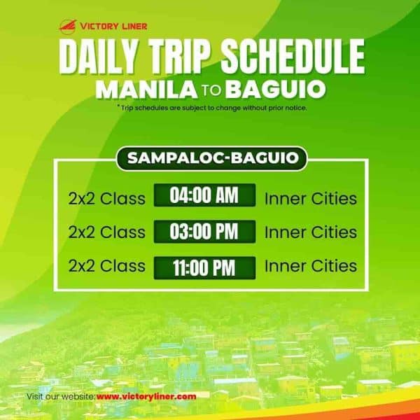 2025 MANILA to BAGUIO Bus Schedules & Operators - Philippine Beach Guide