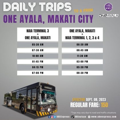 2025 UBE Express P2P Bus Routes, Fares & Schedules - Philippine Beach Guide