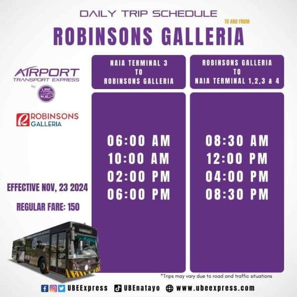 2026 UBE Express P2P Bus Routes, Fares & Schedules - Philippine Beach Guide