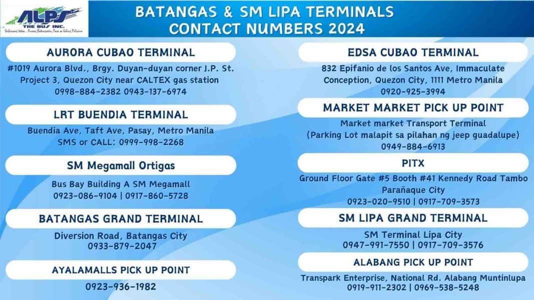 2025 MANILA to BATANGAS Bus Schedules & Fares - Philippine Beach Guide