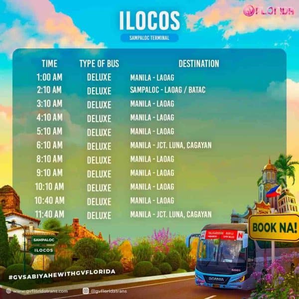 2025 MANILA to ILOCOS (Laoag and Vigan) Bus Schedules & Fares ...