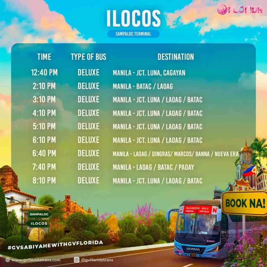 2025 MANILA to ILOCOS (Laoag and Vigan) Bus Schedules & Fares ...