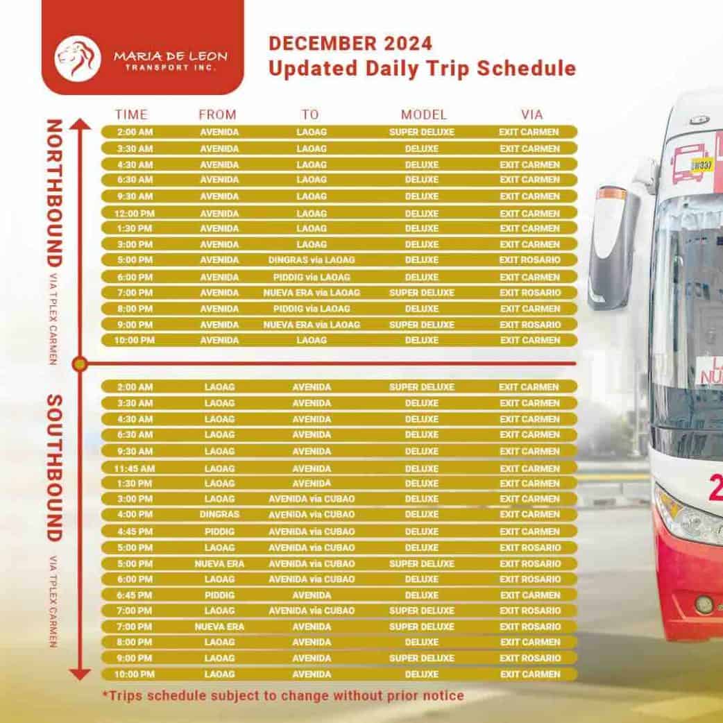 2025 MANILA to ILOCOS (Laoag and Vigan) Bus Schedules & Fares ...