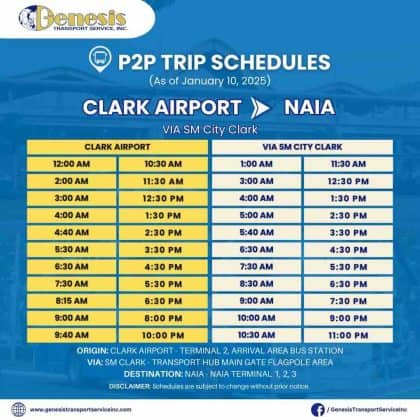 2025 CLARK AIRPORT Bus Guide - Routes & Schedules - Philippine Beach Guide