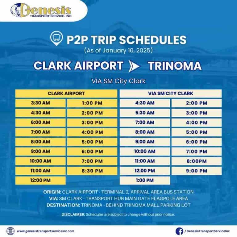 2025 CLARK AIRPORT Bus Guide - Routes & Schedules - Philippine Beach Guide