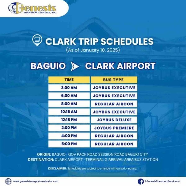 2025 CLARK AIRPORT Bus Guide - Routes & Schedules - Philippine Beach Guide