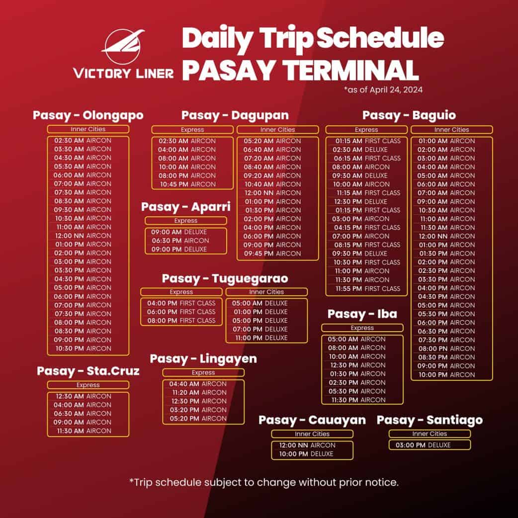 2025 MANILA to ZAMBALES Bus Schedules & Fares - Philippine Beach Guide